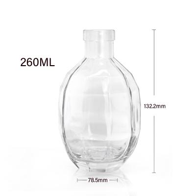 Cina Corpo in vetro 250ml 375ml 500ml Vodka Liquor Wine Spirit Flascia Con Capo Per Brandy Whisky in vendita