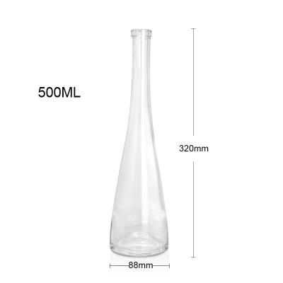 中国 透明ガラスボトル ローズボタン容量 500ml/750ml ボディ素材 ガラス 販売のため