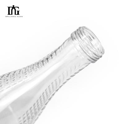 Cina Fornito liberamente Bottiglia di vetro 700ml 500ml per vino Vodka Brandy Chiara Trasparente Vuoto in vendita