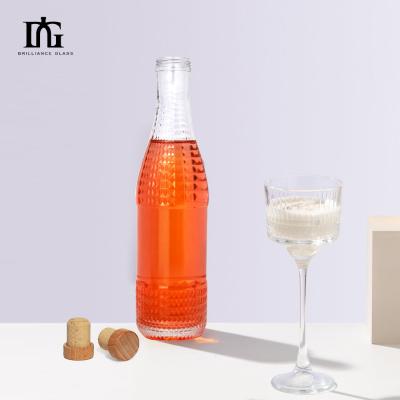 Cina Fornito liberamente Bottiglia di vetro 700ml 500ml per vino Vodka Brandy Chiara Trasparente Vuoto in vendita