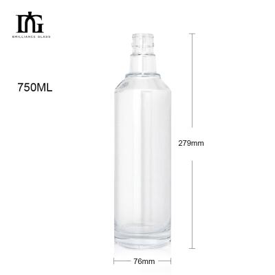中国 末端 250ml/350ml/500ml/550ml/650ml/700ml/750ml 酒類用ガラスボトル 酒類用ウォッカ 販売のため