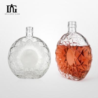 Cina 700 ml Extra Flint Clear Alcohol Rum Gin Vodka Brandy Bottiglia di vetro Con tappo Perfetto in vendita
