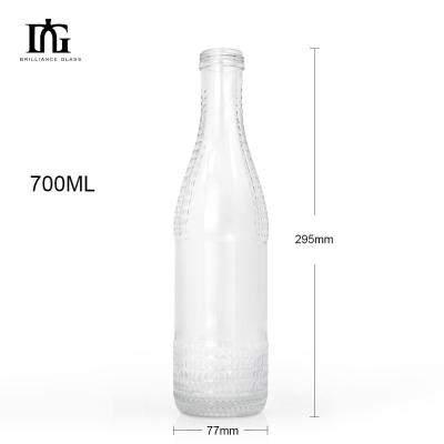 China Glass Collar Material CORK Sealing Type Bottle for Craft Distilleries 500ml 700ml 750ml for sale