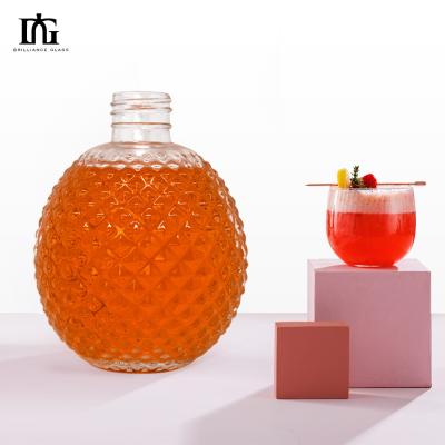 Cina Materiale del colletto di vetro Bottiglia da 1 litro con sughero per gin personalizzato Whiskey Vodka 500ml 700ml 750ml in vendita