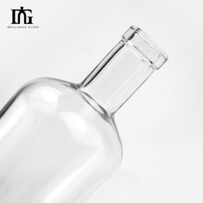 China Material do colarinho Vidro 500 ml/700 ml Botões de álcool vazios redondos com rolhas de cortiça à venda