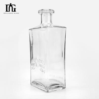 Cina Bottiglia di vodka di vetro con sughero Super Flint 700ml 750ml 1000ml Acceptabile Logo del cliente in vendita