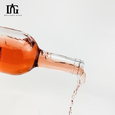 Cina 375 ml Flint Glass Liquor Wine Gin Whisky Vodka Tequila Bottiglia con tappo a chiusura in vendita