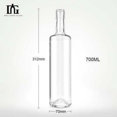 Cina Tipo di tappo Vattone di sughero entrambe 700ml 750ml 1000ml Bottiglia di vetro per whisky Vodka Liquore in vendita