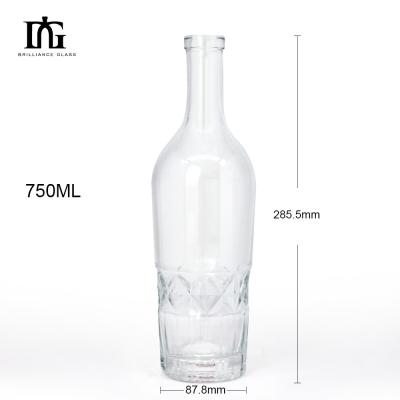 Cina Unica bottiglia di vetro ghiacciato da 700 ml per brandy whisky spiriti dentro succo di incisione in vendita