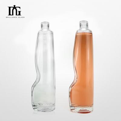 Cina Acceptabile Logo del cliente Bottiglia di vetro industriale per vino di brandy 500ml 700ml 750ml in vendita