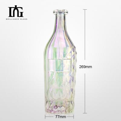 Cina Bottiglia di vetro di vino a forma rotonda con logo del cliente accettabile in vendita