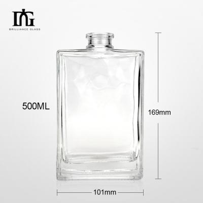 China Provided Freely Glass Base Material Custom Liquor for Vodka Gin 100ml 200ml 500ml 700ml for sale