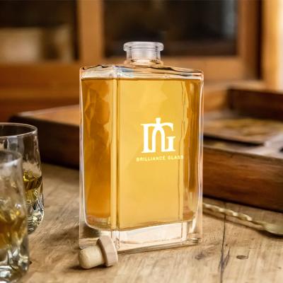 China Provided Freely Glass Base Material Custom Liquor for Vodka Gin 100ml 200ml 500ml 700ml for sale