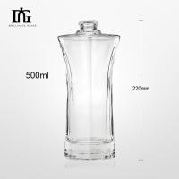 China Engraving Surface Handling 700ml Empty Glass Wine Bottle for Customized Packaging for sale