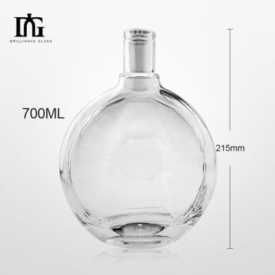 China Persoonlijke witte glazen lege heldere glazen flessen voor alcohol in 750 ml Industrieel en OEM / ODM Te koop