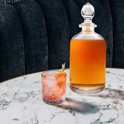 Cina Trasparente Rotondo Vuoto Vetro Di Frittana Vino Liquore Whisky Vodka Tequila Bottiglia Industriale in vendita