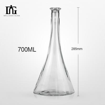 Cina Stampa Manipolazione Spruzzo 700ml 500ml Bottiglia di vetro quadrato per whisky Vodka Liquore in vendita