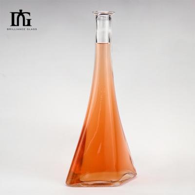 Cina Stampa Manipolazione Spruzzo 700ml 500ml Bottiglia di vetro quadrato per whisky Vodka Liquore in vendita