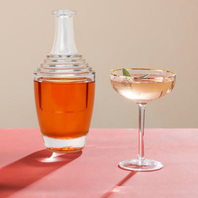 Cina Bottiglia di liquore di 750 ml vuota in vetro con sigillo a sughero e logo del cliente accettabile in vendita