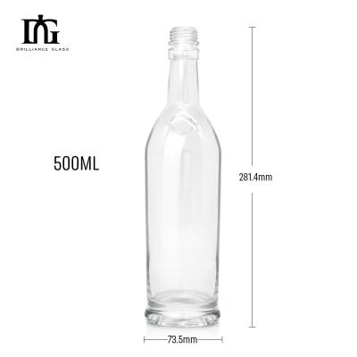 Cina Bottiglie di vetro nero opaco per liquori 500 ml Capacità e logo personalizzato accettabile in vendita