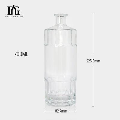 Cina Stampa a schermo Stampaggio a caldo Pittura 700 ml Bottiglia di liquore per whisky Champagne Vodka in vendita