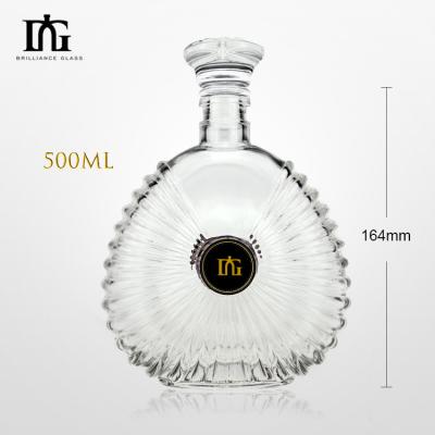 Cina Bevande industriali Bottiglia di vetro vuota da 500 ml per liquori e caffè ghiacciato da bere a freddo in vendita