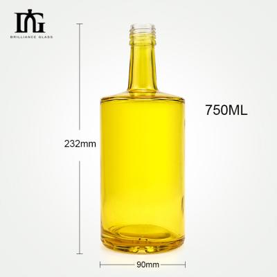 Cina Bottiglia di vetro rotonda con fondo di vino trasparente/con ghiaccio e colletto di sughero in vendita