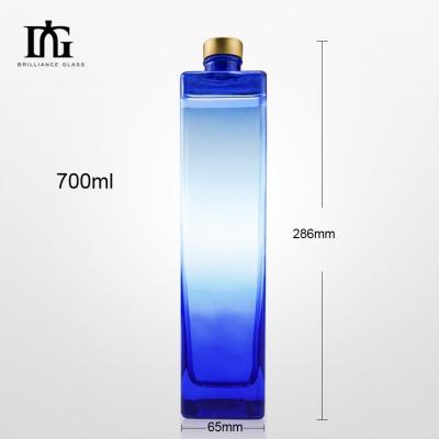 中国 酒類と飲料 OEM/ODM 許容 ホイスキー ブランデー ラムのための塗装された700mlガラスボトル 販売のため