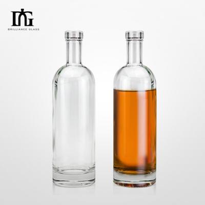 Cina OEM/ODM Accettabile Bottiglie di vetro trasparente da 500 ml a 700 ml per liquori in vendita
