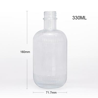 Cina Capacità 250 ml/350 ml/500 ml/550 ml/650 ml/700 ml/750 ml Bottiglia di gin di vetro per bevande in vendita