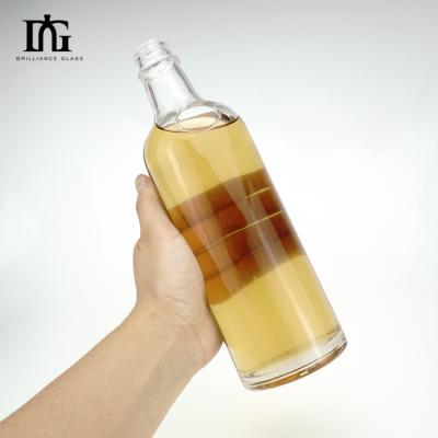 Cina 500 ml 700 ml 750 ml bottiglia di vetro per vodka whisky gin spirit tappo tipo sughero vite entrambi in vendita