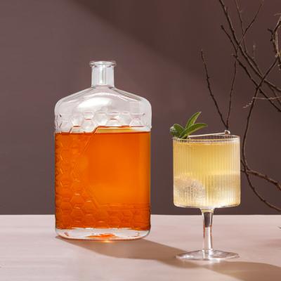 Cina Personalizzazione del logo Colletto di vetro Bottiglie di whisky vuote con tappi 500ml 700ml 750ml 1000ml in vendita