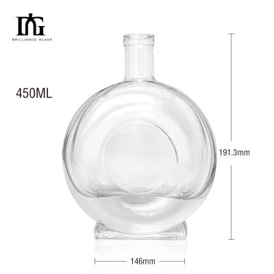 Cina 500 ml Spiriti vuoti Vetro Alcol Alcol regalo bottiglie di whisky per bevande energetiche in vendita