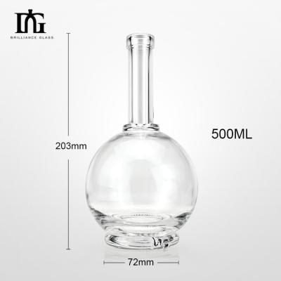 Cina OEM Bottiglie rotonde vuote e chiare De Vidrio 750 ml PARA Licor 700 ml Bottiglia di vetro per liquori in vendita