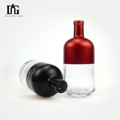 Cina Bottiglia di vino di vetro di 750 ml incisa per produttori di champagne e vini rossi personalizzati in vendita
