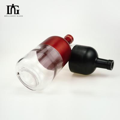 Cina Bottiglia di vino di vetro di 750 ml incisa per produttori di champagne e vini rossi personalizzati in vendita