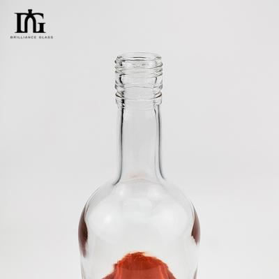 Cina Collare di vetro Bottella di vino vuota a forma personalizzata da 500 ml Prodotta per clienti OEM / ODM in vendita