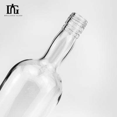 Cina Collare di vetro Bottella di vino vuota a forma personalizzata da 500 ml Prodotta per clienti OEM / ODM in vendita