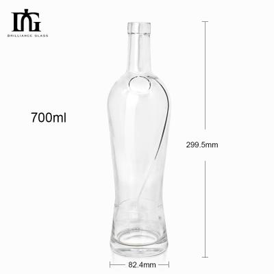 Cina Bevande gassate Super Flint Custom Spirits bottiglia di vetro con del sughero 500ml Capacità in vendita