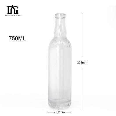 Cina Bottiglia personalizzata da 200 ml a 500 ml a 700 ml a 750 ml a 1000 ml di liquore in vetro di vodka per OEM/ODM in vendita