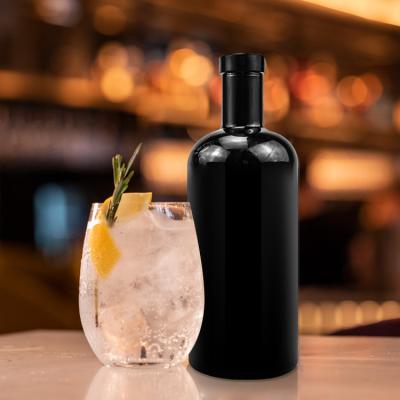 Cina Concorrenziale 750ml 700ml 500ml Chiara bottiglia di whisky vodka con vernice nera personalizzata in vendita