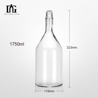Cina Whiskey Juniper Vodka Etichetta personalizzata Bottiglia di vetro di grande capacità 750ml 1000ml 1750ml in vendita