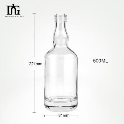 Cina Stampa d'oro Manipolazione bottiglia speciale in vetro per il campione 350ml 500ml 750ml in vendita