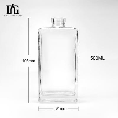 China 100 ml de alta qualidade Mini Liquor Vodka Whisky Rum Brandy Gin Garrafa de vidro para bebida à venda