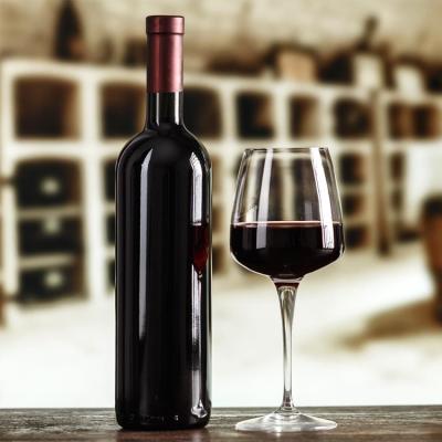 Cina Materiale del colletto di vetro Bottiglia di vino riciclabile da 750 ml per vino rosso verde scuro OEM/ODM Accettabile in vendita