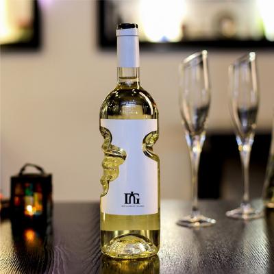 China Mineraalwatermonster verstrekt 500 ml glazen drankfles met unieke vorm en kurkstop Te koop