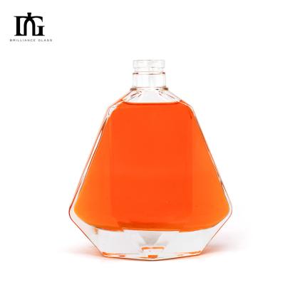 Cina Materiale del colletto Vetro 700 ml Vodka Liquore Bevande alcoliche Whisky Rum Bottiglia di vetro in vendita
