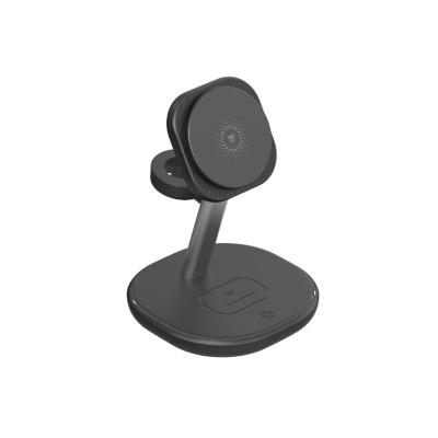 중국 ABS 15W Qi Magnetic Multifunctional Wireless Charging Desktop 3 in 1 Stand for Iphone 판매용