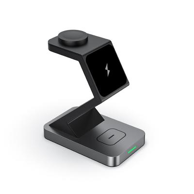China 15w 3 in 1 Wireless Magnetic Fast Wireless Charging Station with ABS Input voltage and current 9V/2A for sale