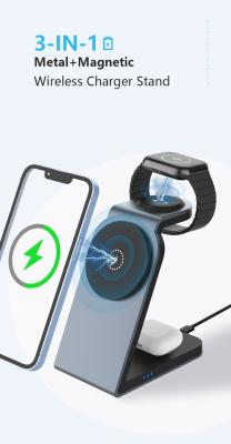 China Multi-functional Wireless Charging Station for Mobile Phone iwatch and AirPods 5w for sale
